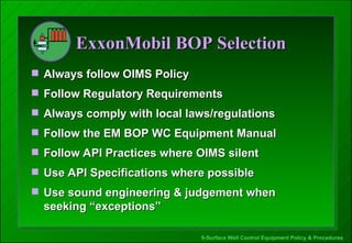 Surface Equipment Policy Procedures safe | PPT