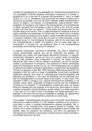 29364360 the-logic-of-transdisciplinarity-2 | PDF | Physics | Science