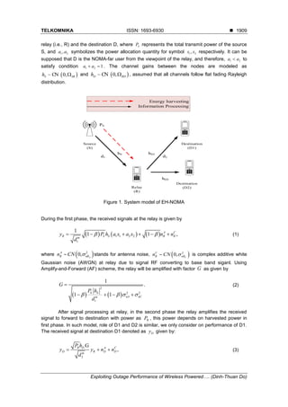 Exploiting Outage Performance of Wireless Powered NOMA | PDF