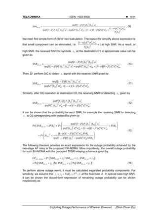 Exploiting Outage Performance of Wireless Powered NOMA | PDF | Computer Networking | Computing