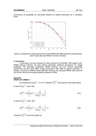 Exploiting Outage Performance of Wireless Powered NOMA | PDF | Computer Networking | Computing