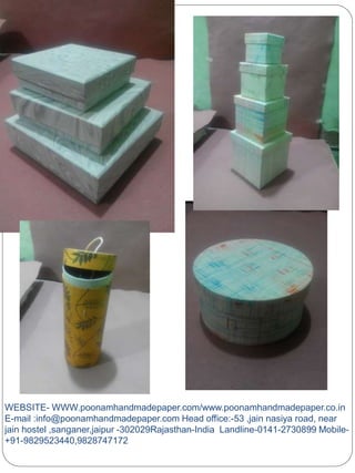 Poonam handmade paper-final | PPTX | Scrapbooking | Arts and Crafts