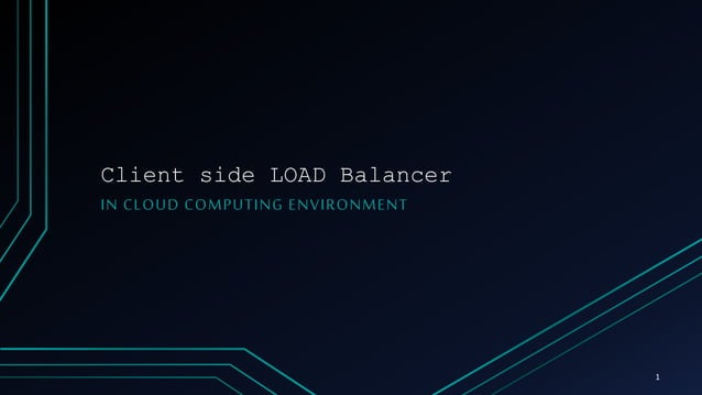 LOAD BALANCING ALGORITHMS | PPTX