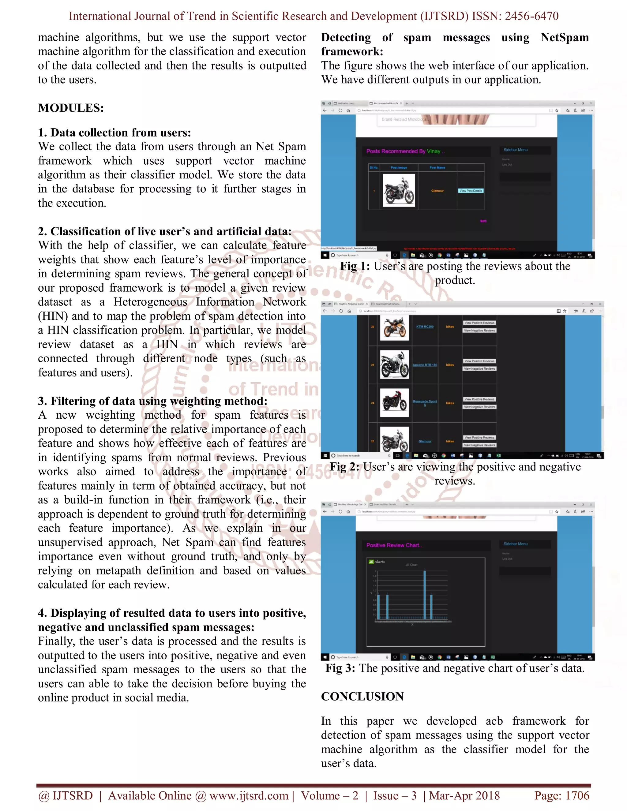 Netspam: An Efficient Approach to Prevent Spam Messages using Support Vector Machine | PDF