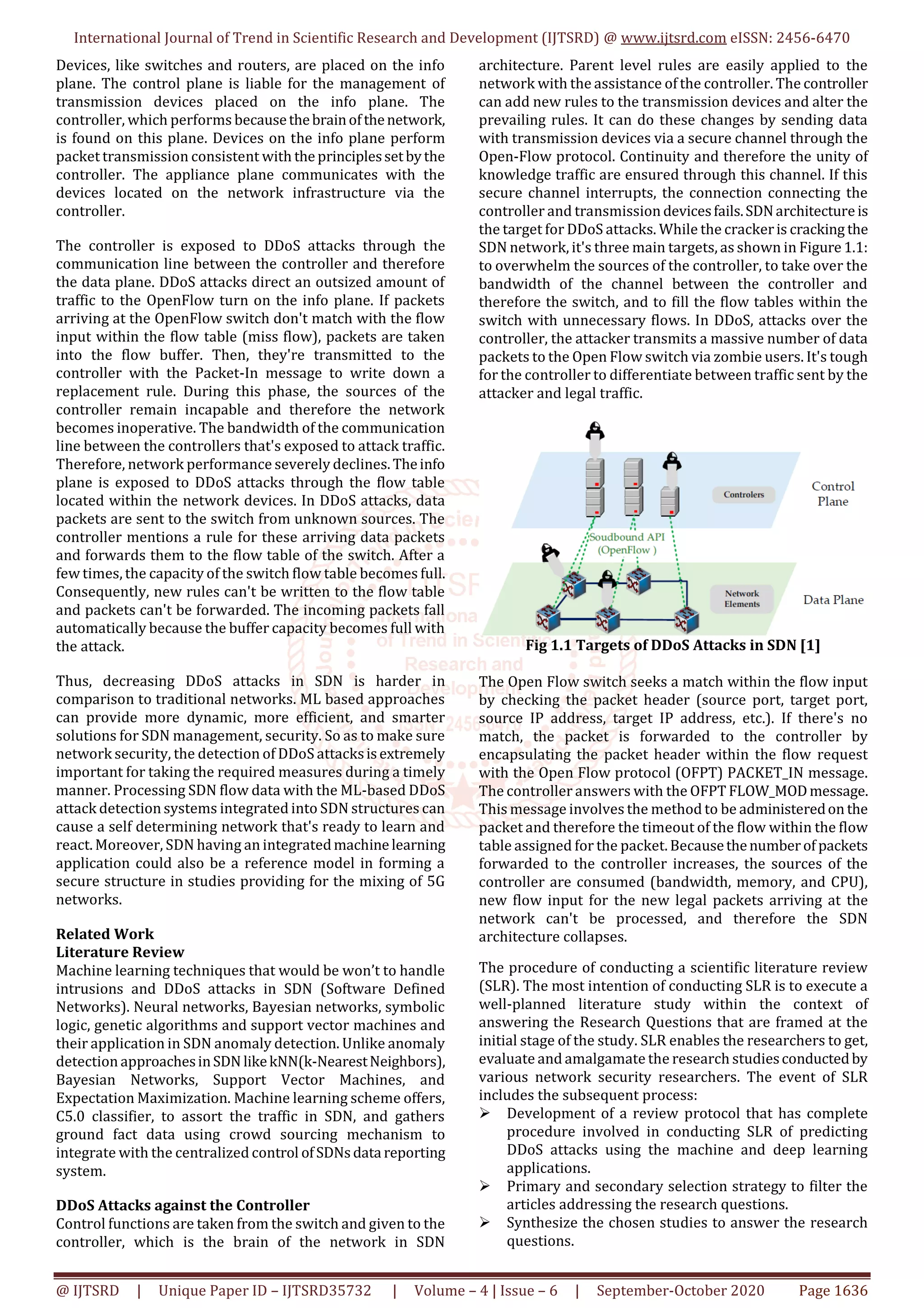 Review Paper on Predicting Network Attack Patterns in SDN using ML | PDF