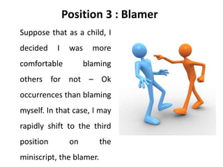 Position 3 blamer (mini script) transactional analysis - Manu Melwin ...