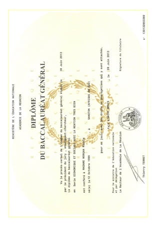 Bacc Certificate | PDF