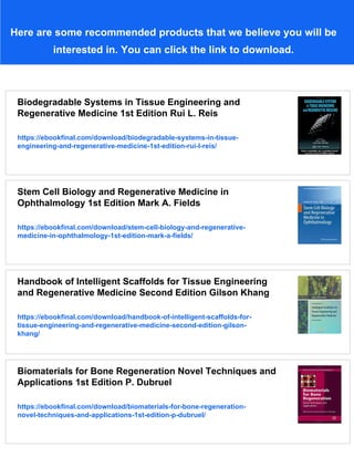 Biomaterials and Regenerative Medicine Ma P. (Ed.) | PDF