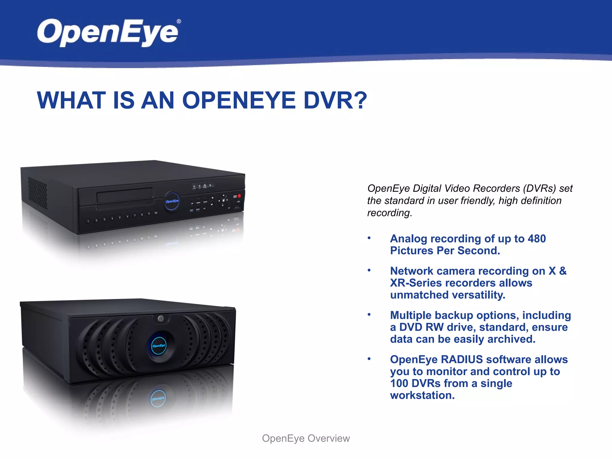 OpenEye Digital Video Recorder Overview | PPT