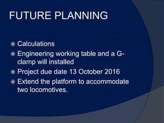 Presentation on locomotive platform design | PPTX
