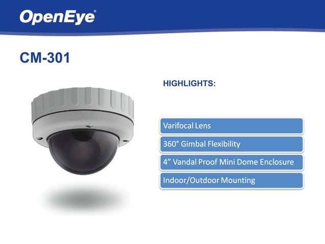 OpenEye Optix Camera Overview | PPT
