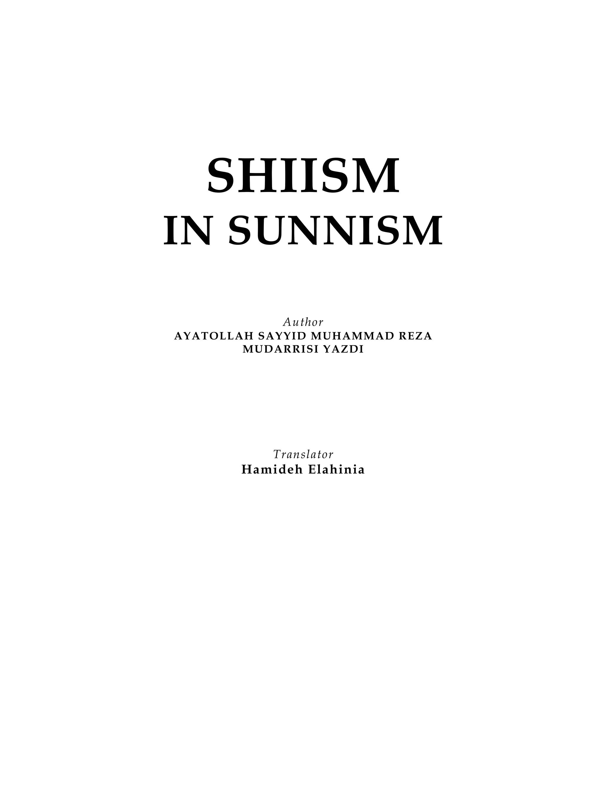 Shiaism in Sunnism | PDF