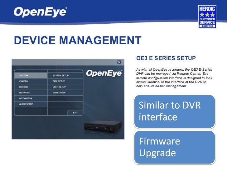 OpenEye Client Software Training