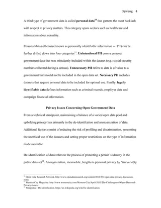 Open Government Data & Privacy Protection | PDF