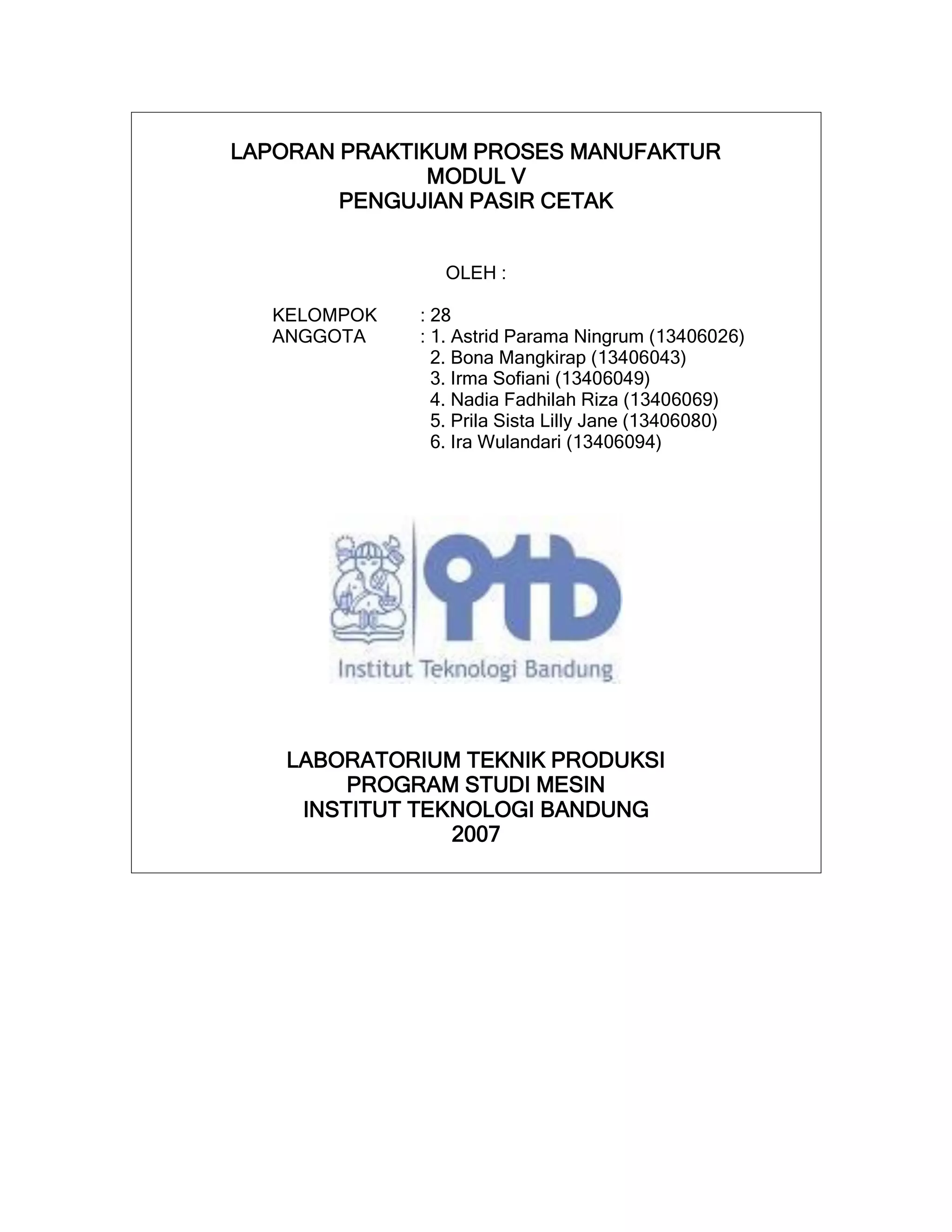 29448284 laporan-uji-pasircetak-prosman | PDF