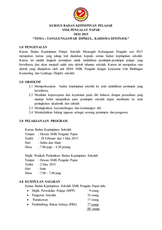 294620236 kertas-kerja-kursus-kepimpinan-badan-pengawas-docx | PDF