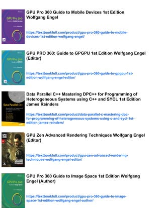 GPU Parallel Program Development Using CUDA 1st Edition Tolga Soyata | PDF