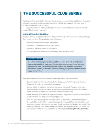 Creating The Best Club Climate (PDF) | PDF