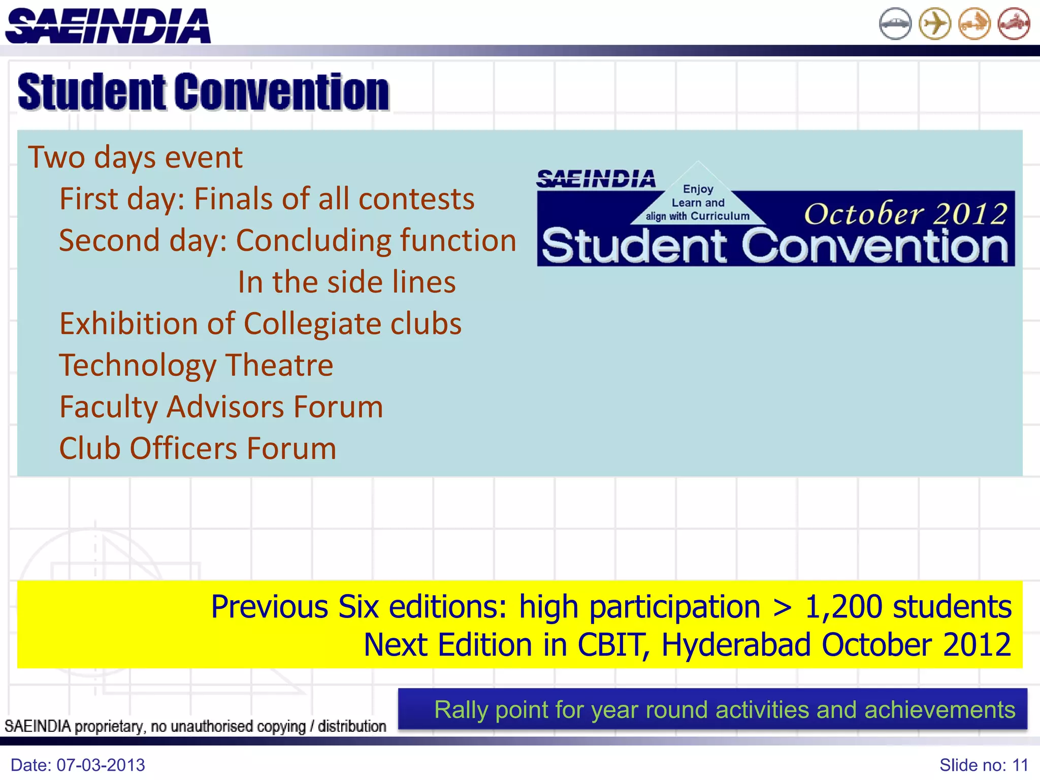 SAEINDIA Southern Section Presentation-New | PDF