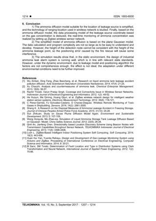 Development of Ammonia Gas Leak Detection and Location Method | PDF