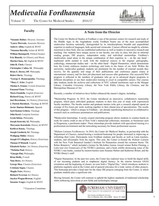 Medievalia Fordhamensia The Center For Medieval Studies | PDF