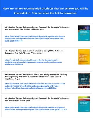 Introduction To Data Science Laura Igual Santi Segu | PDF