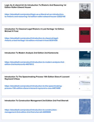 Introduction To Rhetorical Theory 2nd Ed Hauser Gerard A | PDF