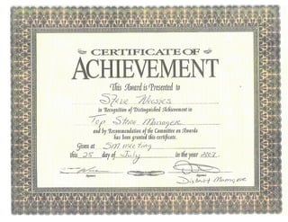 Top Store Manager Award | PDF