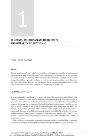 Functional Morphology And Diversity Les Watling Martin Thiel Eds | PDF
