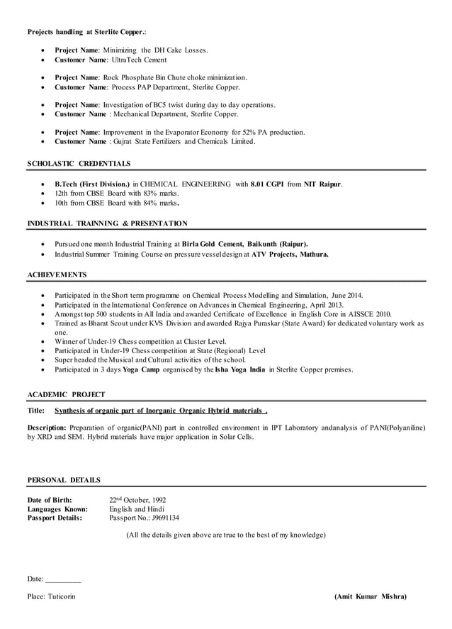 AMIT_Kr._MISHRA_RESUME | PDF
