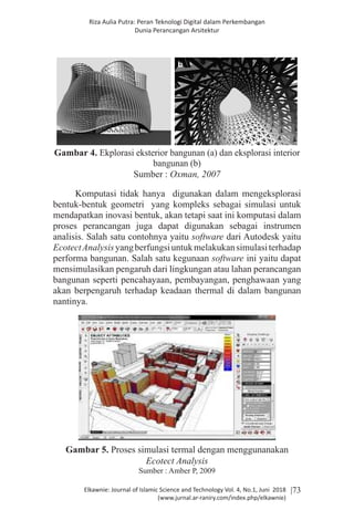 PERAN TEKNOLOGI DIGITAL DALAM PERKEMBANGAN DUNIA PERANCANGAN ARSITEKTUR | PDF