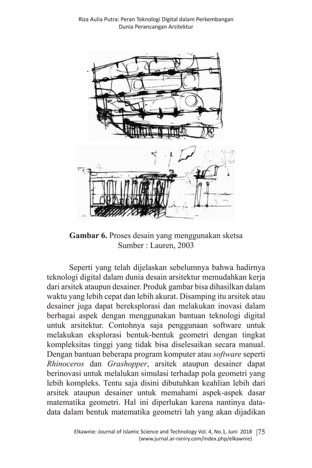 PERAN TEKNOLOGI DIGITAL DALAM PERKEMBANGAN DUNIA PERANCANGAN ARSITEKTUR | PDF