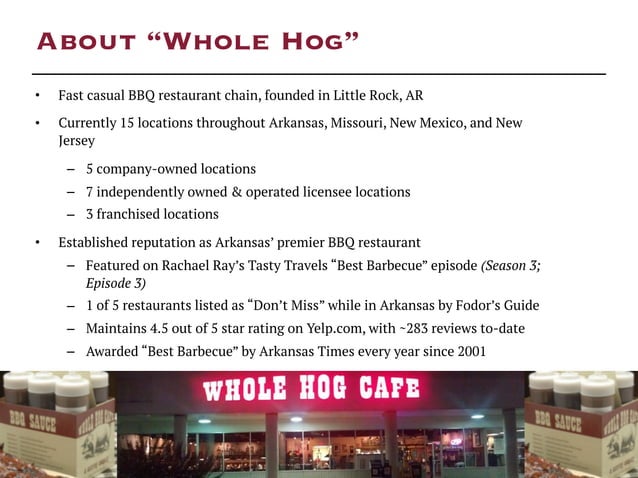 Whole Hog Presentation | PPT
