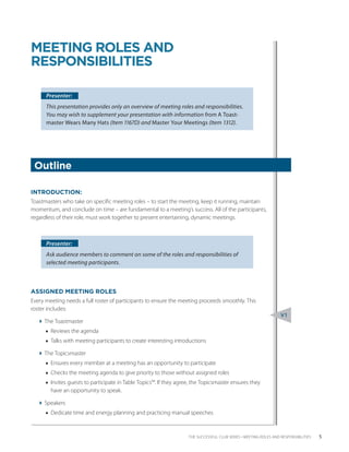 Meeting Roles & Responsibilities | PDF