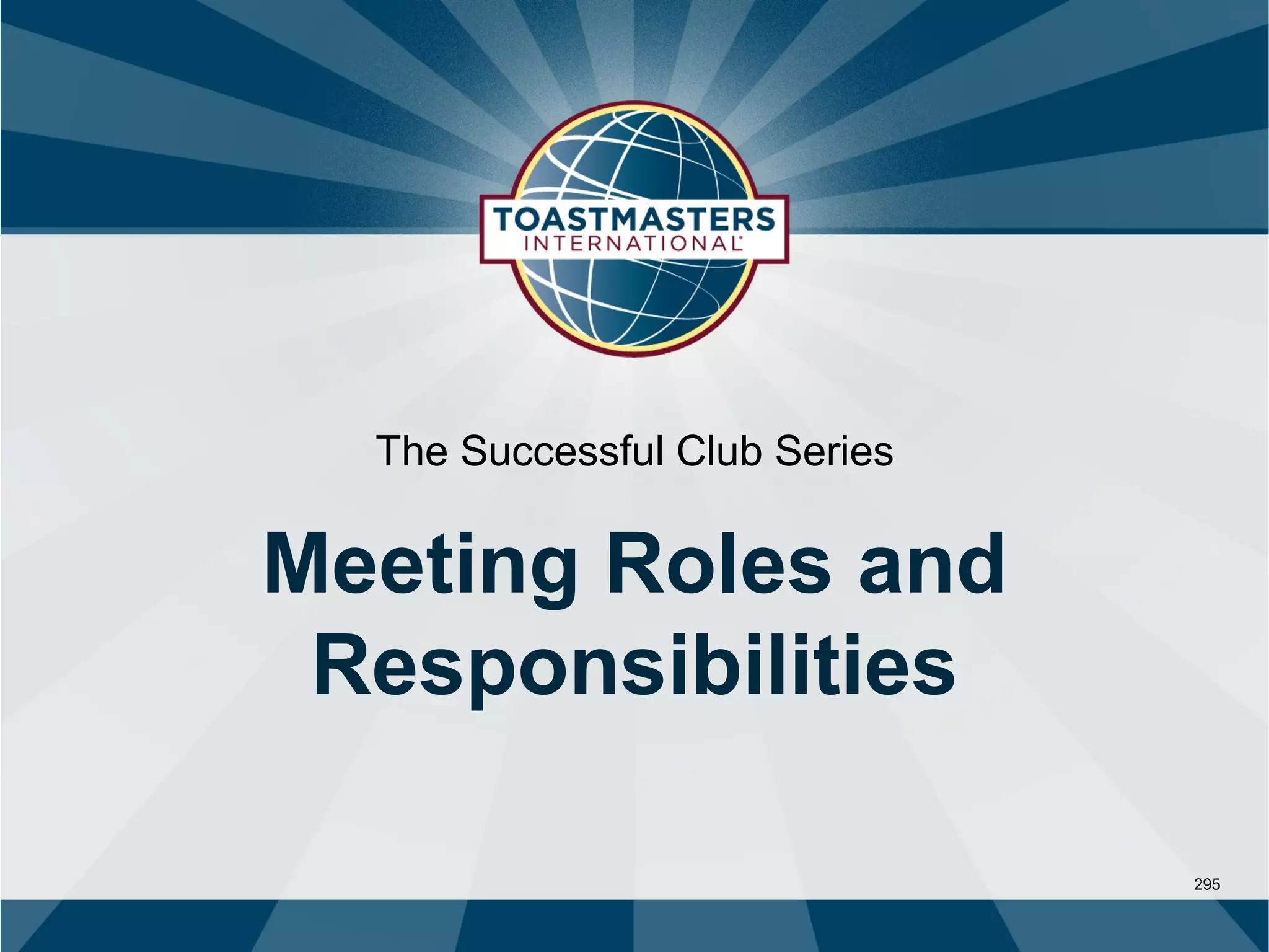 TMI - Meeting Roles and Responsibilities | PPS