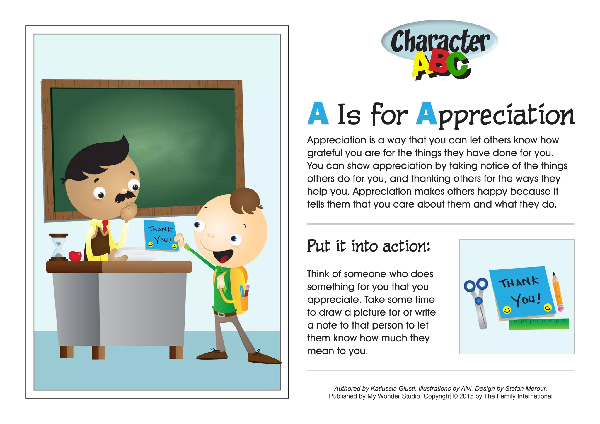 Character abc_ A is for appreciation | PPT