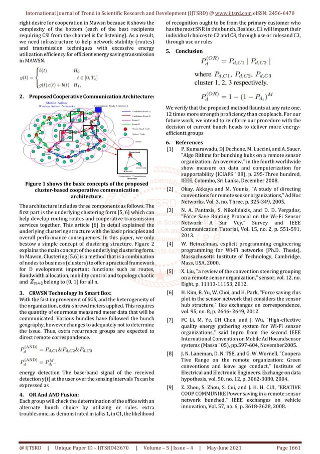 Wireless Sensor Network Based Clustering Architecture For Cooperative Communication Pdf
