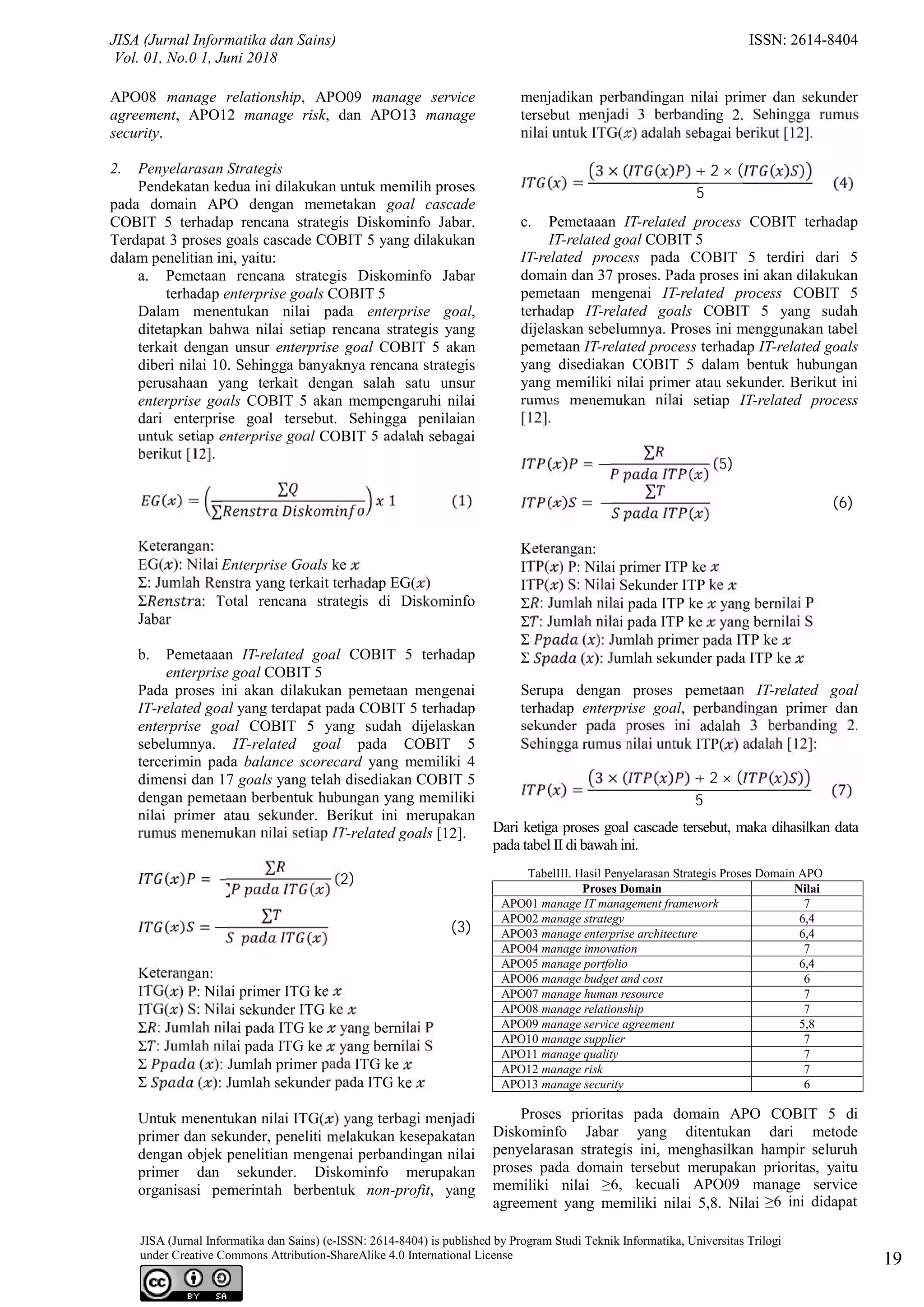 Perancangan TataKelola TI Berbasis Kerangka Cobit 5 | PDF