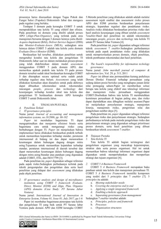 Perancangan TataKelola TI Berbasis Kerangka Cobit 5 | PDF