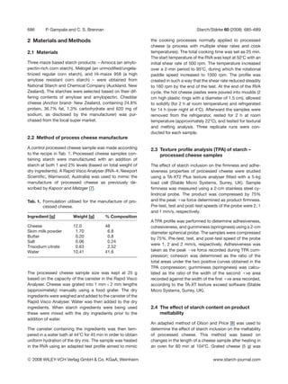 Charles and Gampala_et_al-2008-Starch in Processed Cheese | PDF