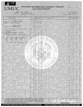 UMUC TRANSCRIPT | PDF