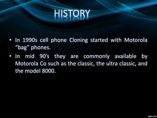 Mobile Cloning Technology | PPTX