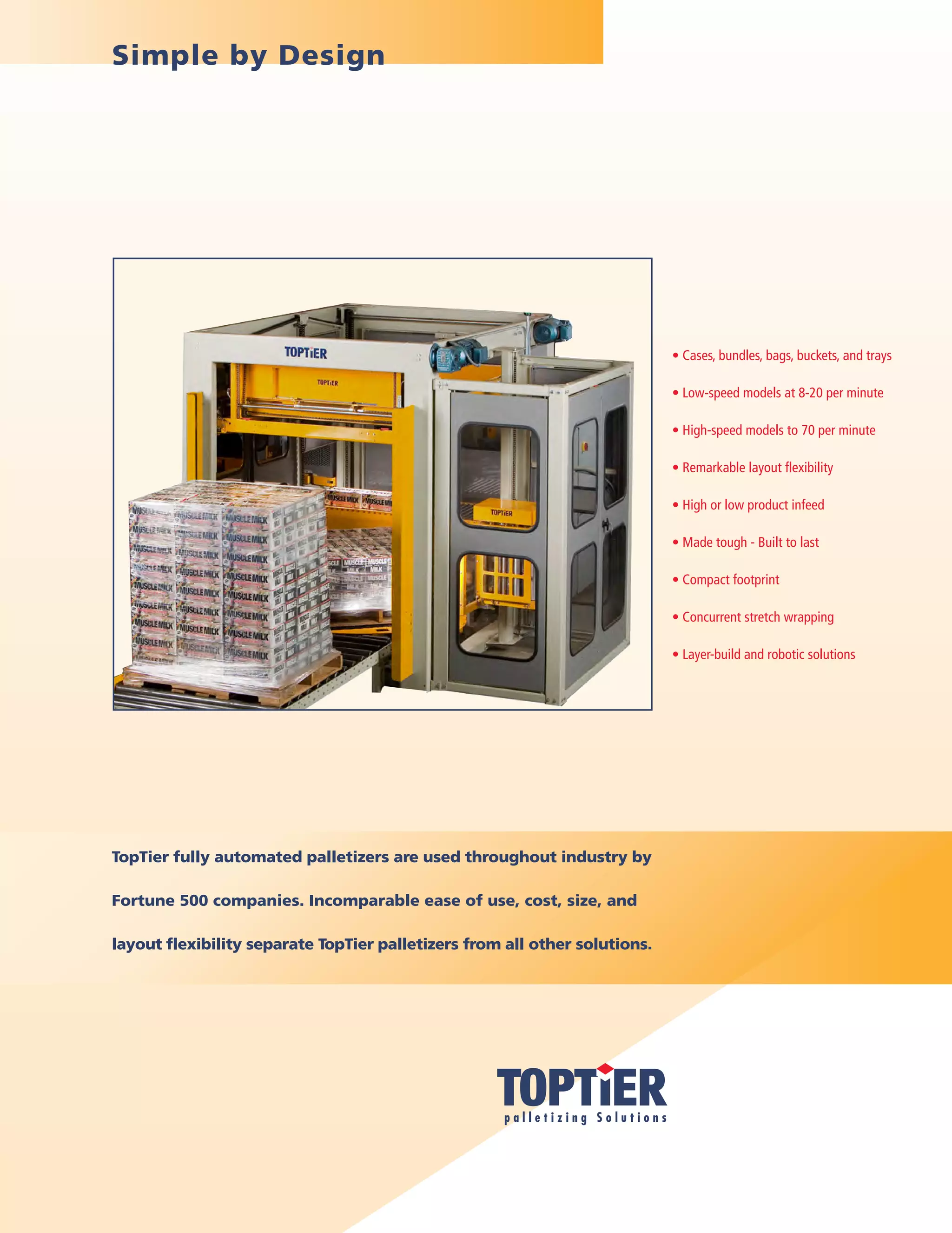 TopTier Palletizers Brochure | PDF