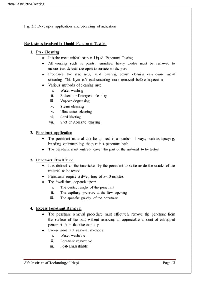 3.LIQUID PENETRANT TESTING | DOCX | Chemistry | Science