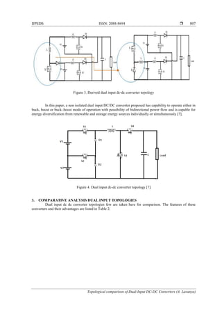 Topological Comparison of Dual-Input DC-DC Converters | PDF