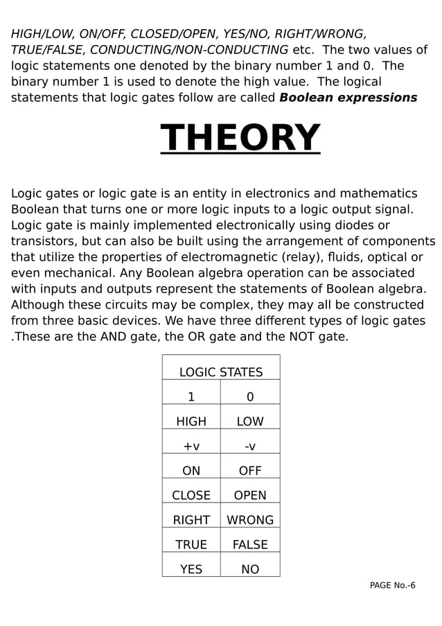 296779866 c-b-s-e-class-12-physics-project-on-logic-gates | PDF