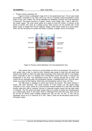 Low-cost and Portable Process Control Laboratory Kit | PDF