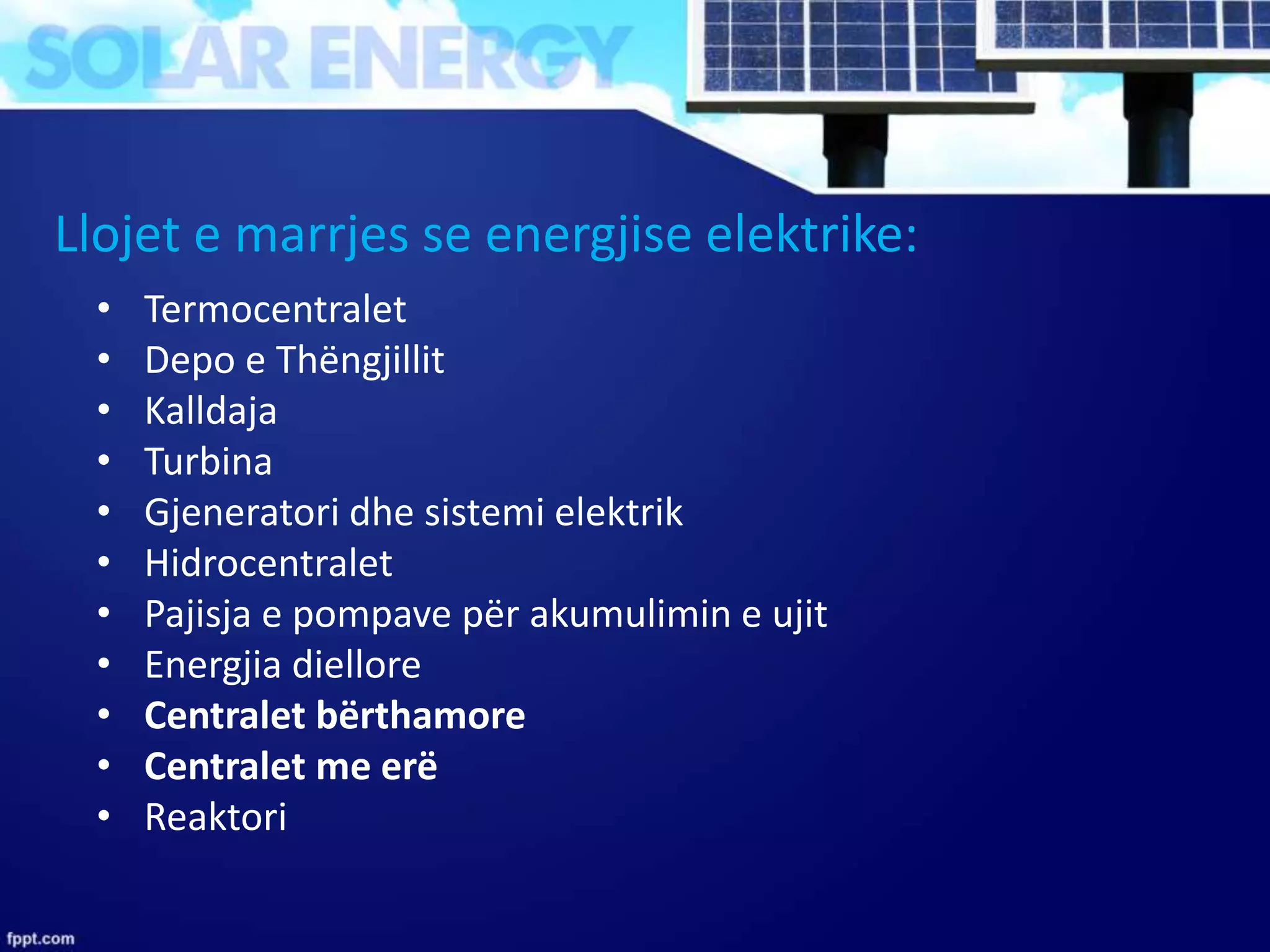 Prodhimi i energjise | PPTX