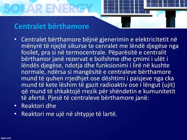 Prodhimi i energjise | PPTX