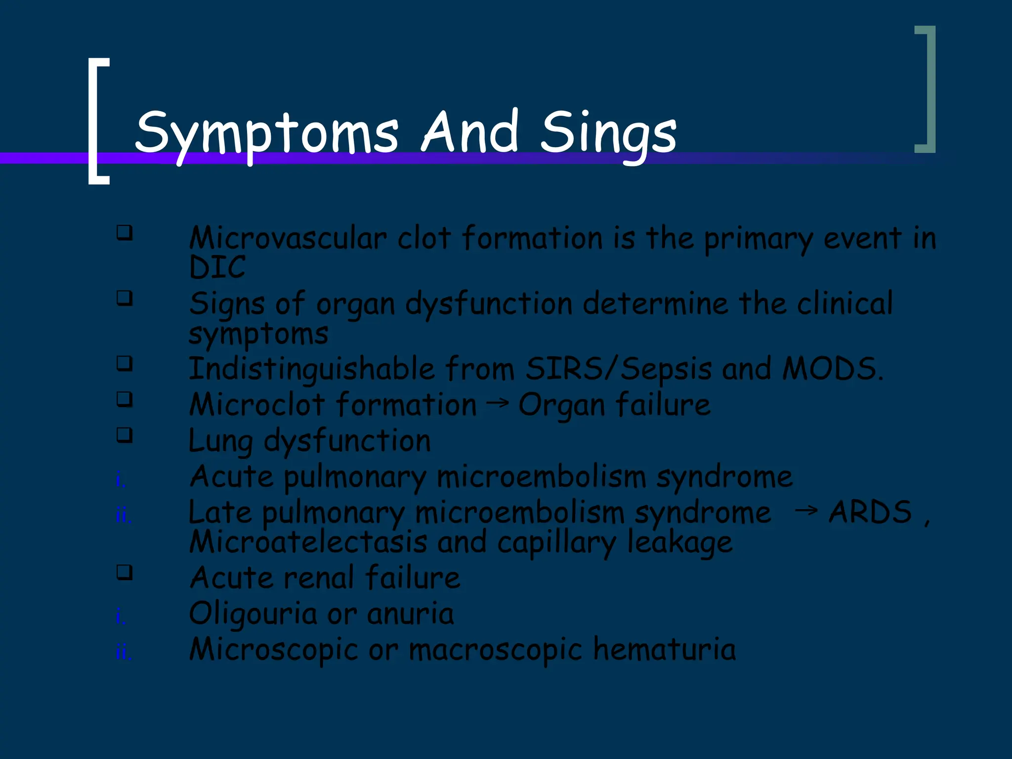 Disseminated Intravascular Coagulation (DIC)ation | PPT